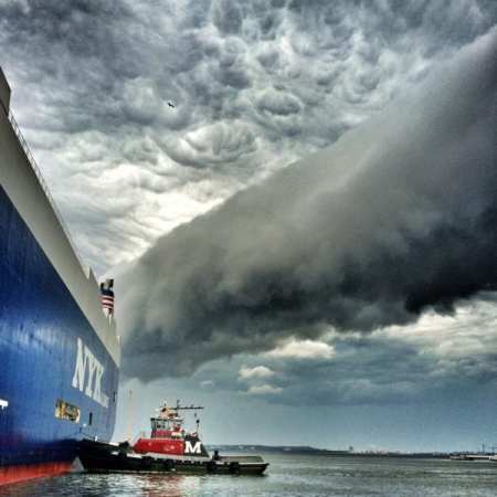 'Sideways Tornado' Photo Taken by Baltimore Tugboat Captain