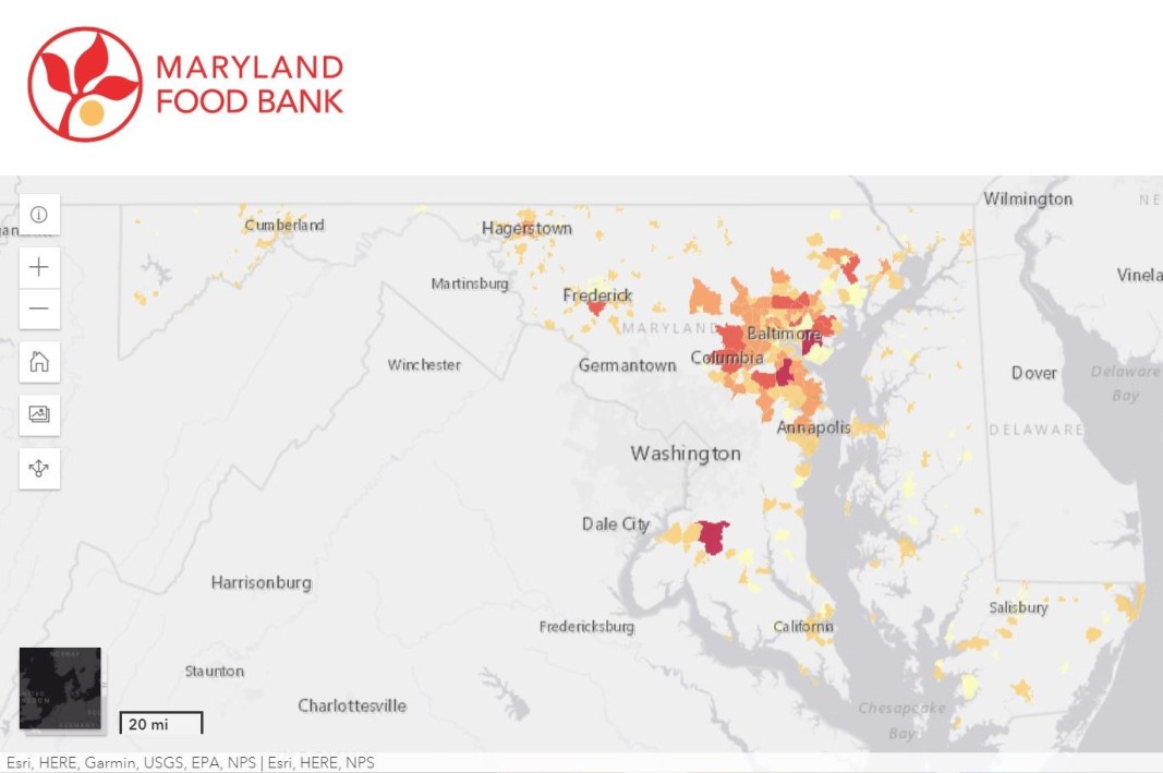Maryland Food Bank map highlights ‘hunger hotspots,’ estimates 2M food ...