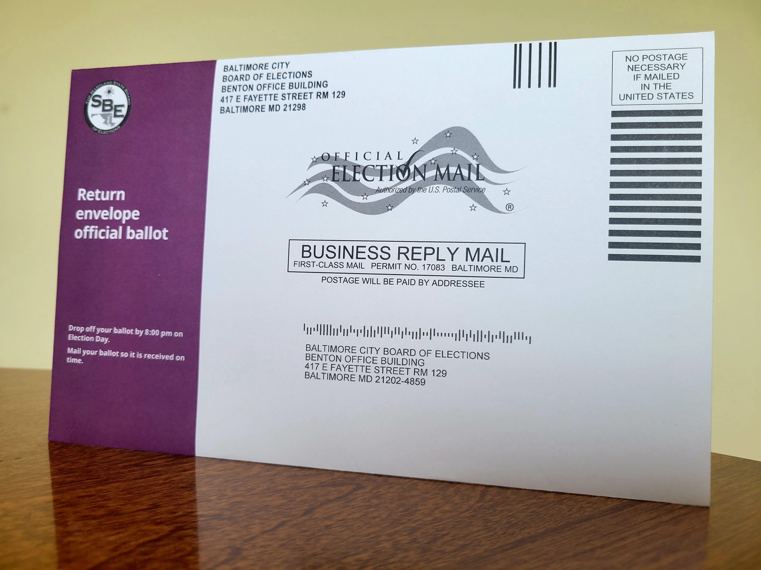 Baltimore Fishbowl | Ballot envelope