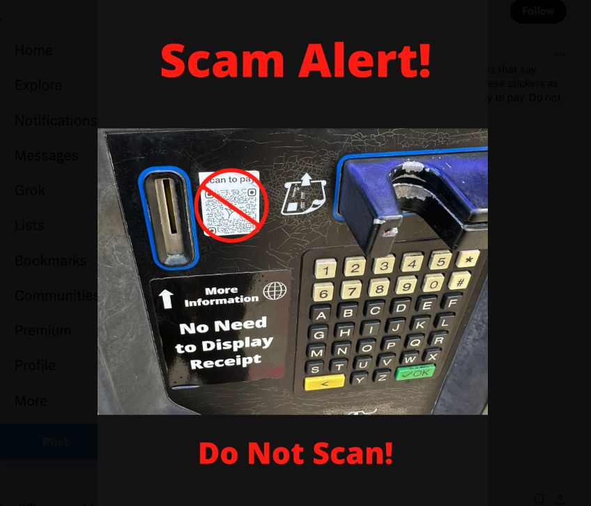 Don't scan this QR code on Baltimore parking meters and machines