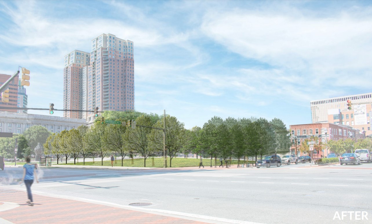 Design revealed for Baltimore's newest downtown green space