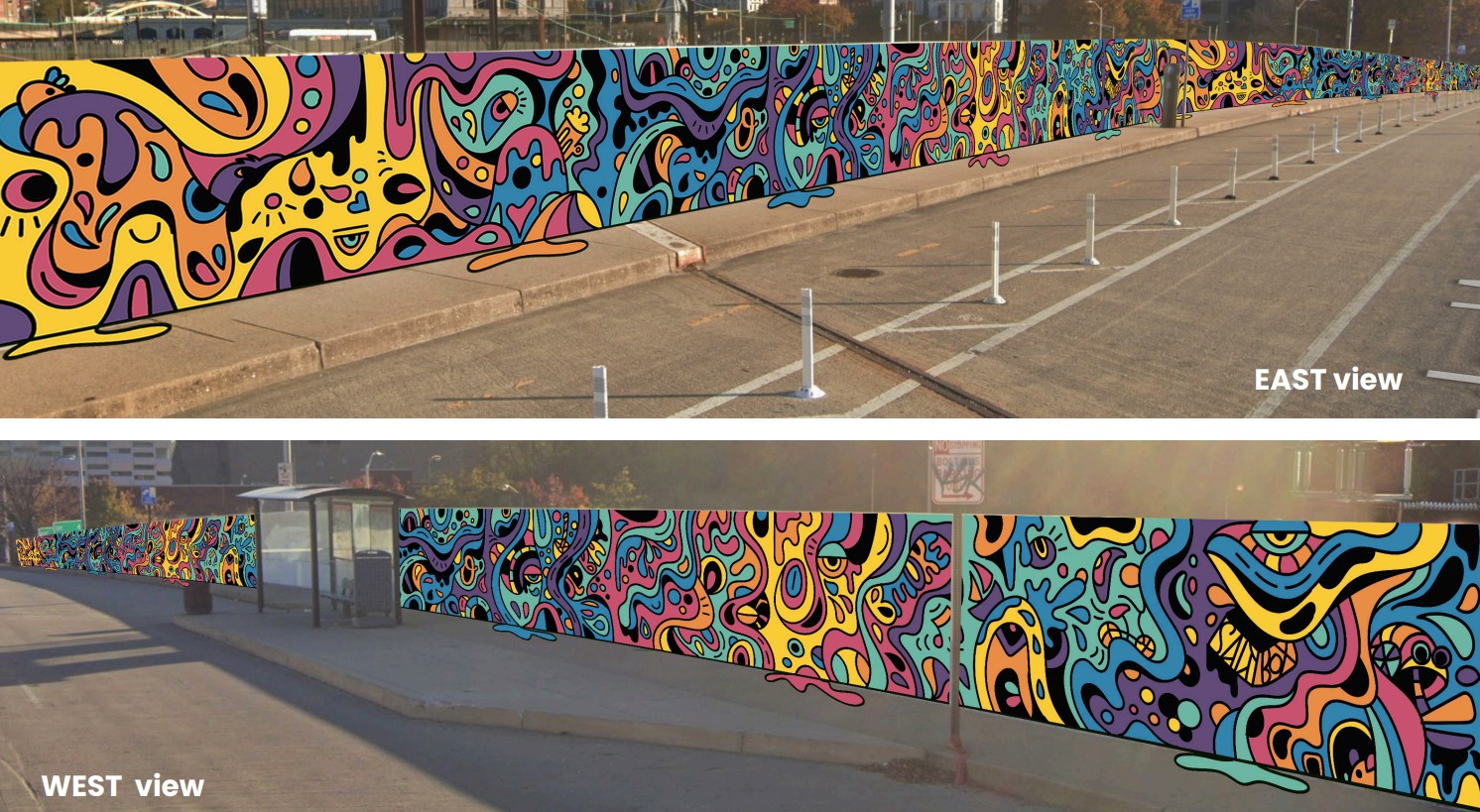 Baltimore Fishbowl | Maryland Avenue bridge mural renderings