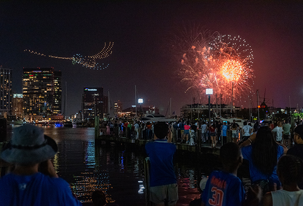 Baltimore pairs fireworks with city's first-ever July 4 drone display