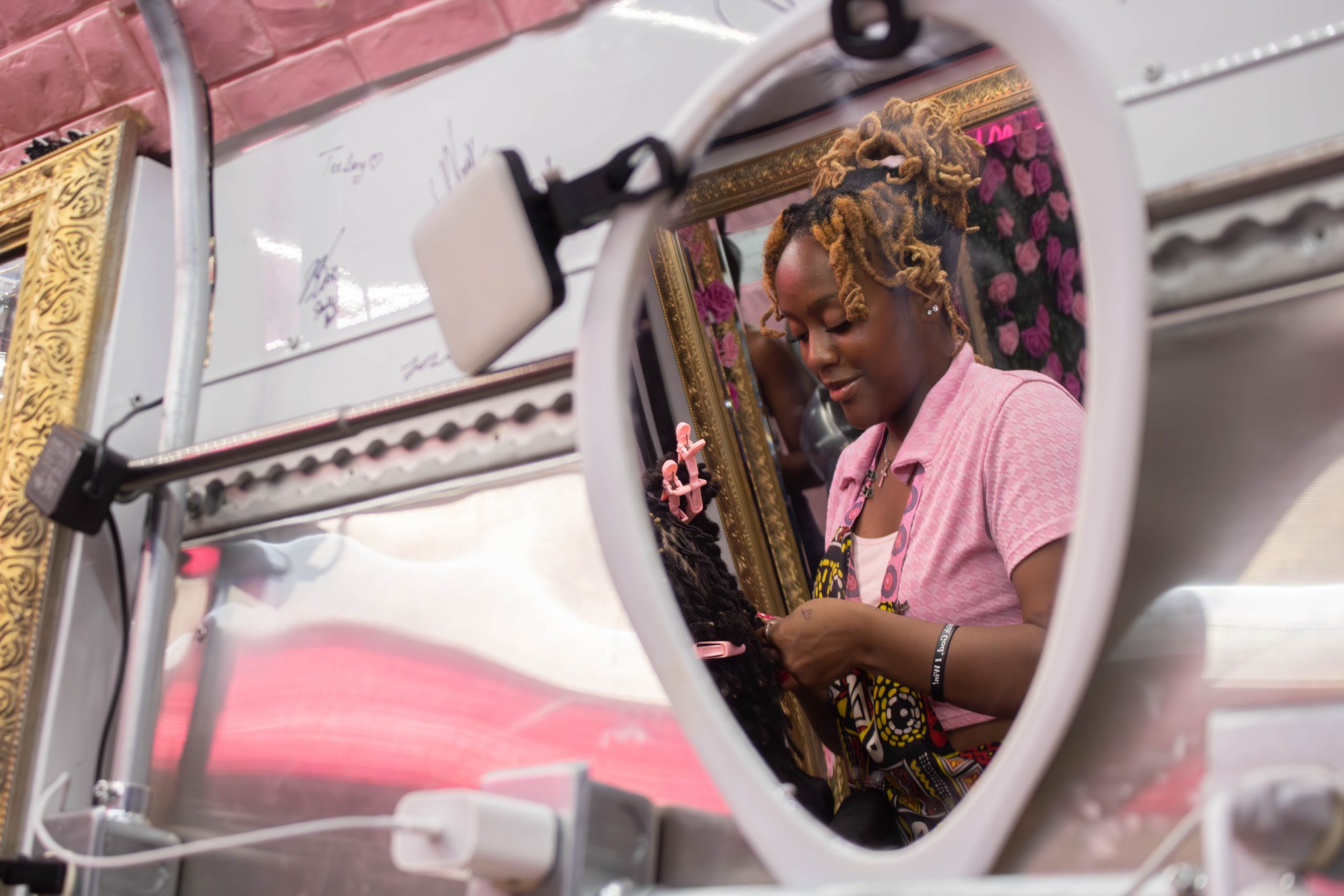 Baltimore Fishbowl | pink bus-4