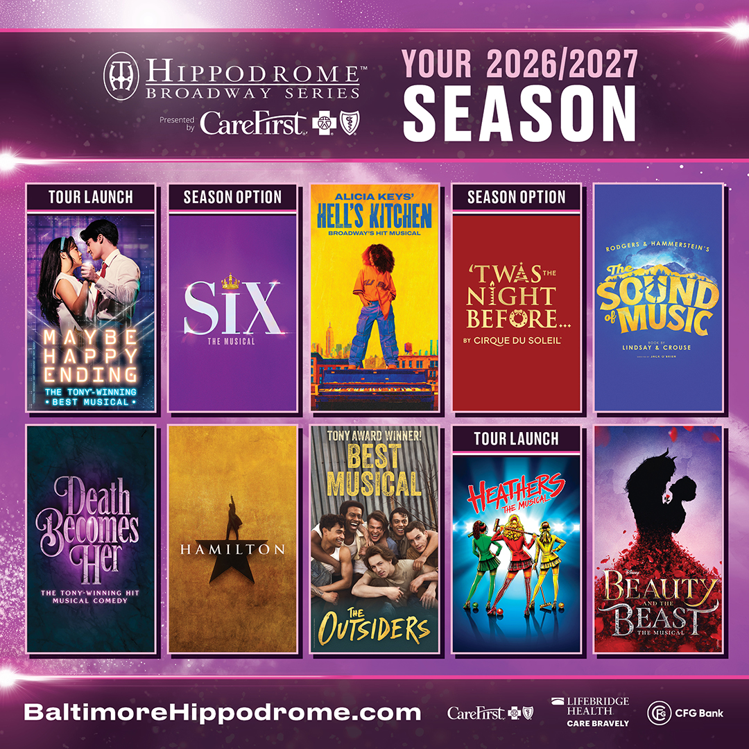 Hippodrome Theatre's 2026-2027 Broadway season announced
